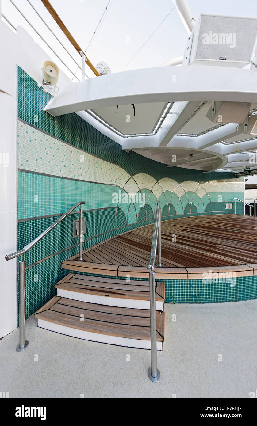 MSC Magnifica Cruise Ship steps leading to pool area Stock Photo - Alamy