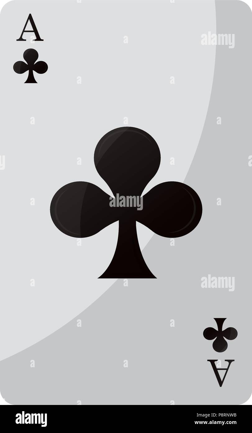 A of clover poker card game vector illustration Stock Vector Image ...