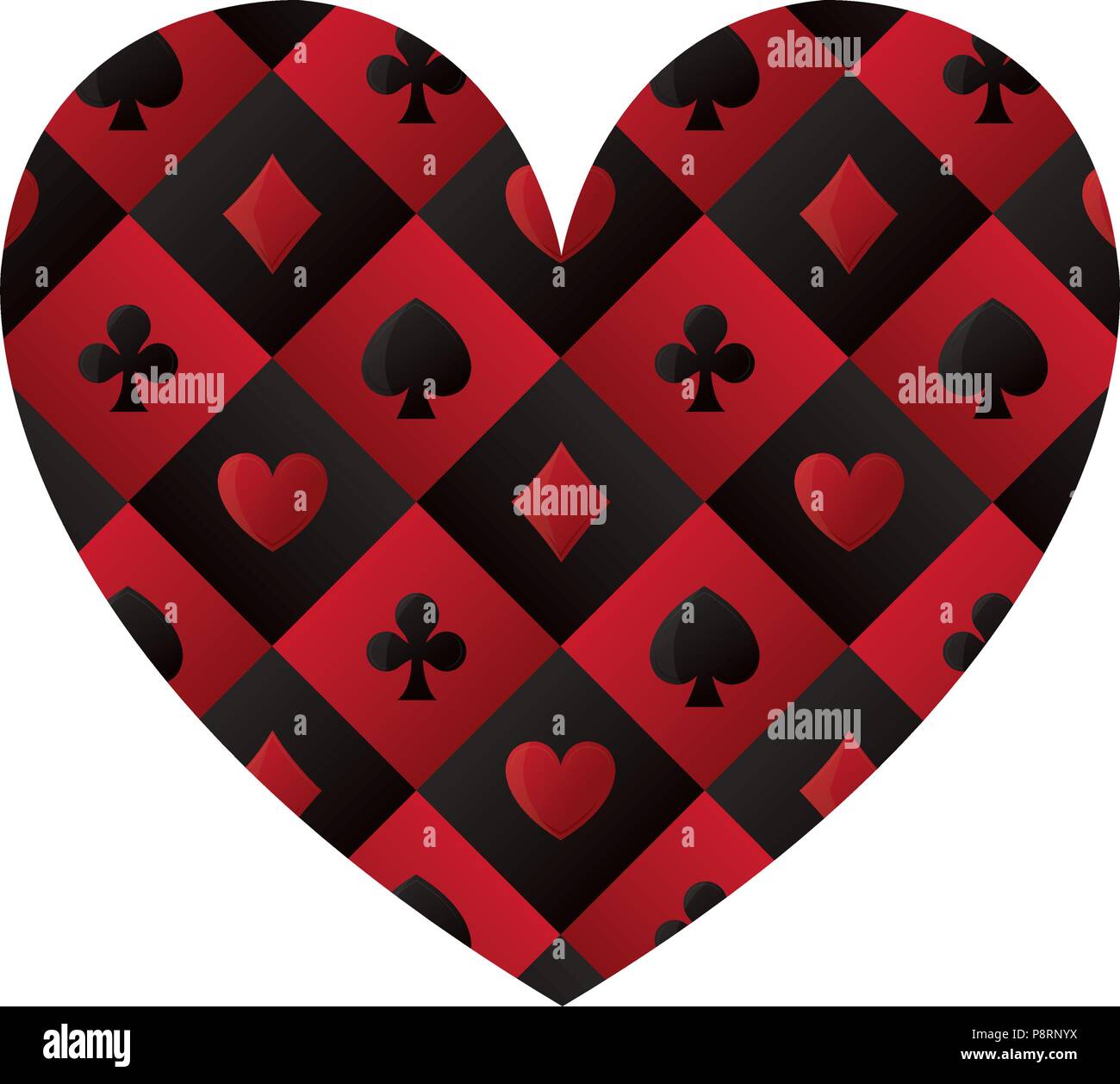 heart casino poker game symbol vector illustration Stock Vector Image ...