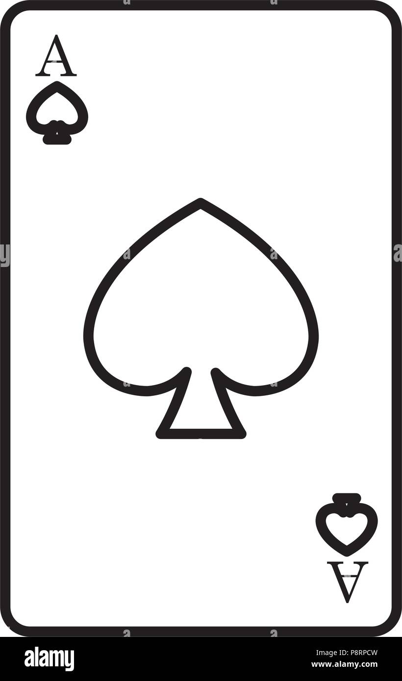 line A of pikes poker card game vector illustration Stock Vector Image ...