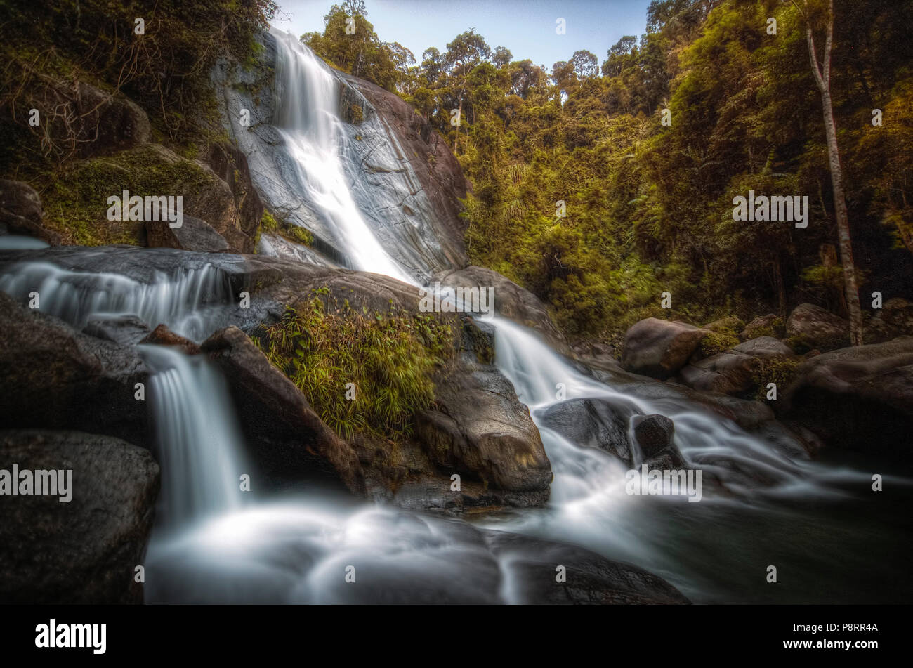 Seven Well Waterfall Stock Photo - Alamy