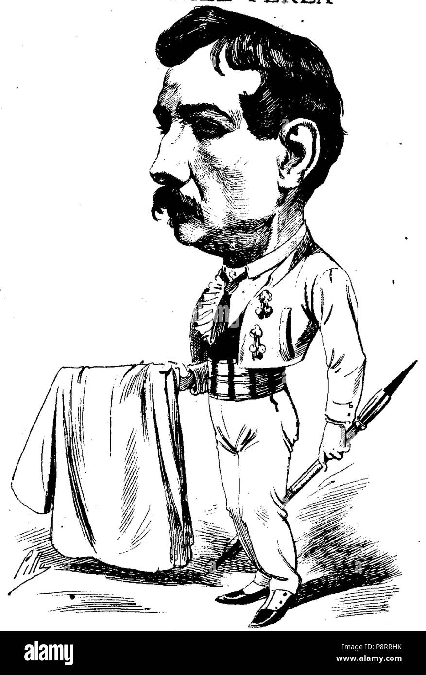 87 Daniel Perea, de Cilla, Madrid Cómico, 20-11-1889 (cropped Stock ...