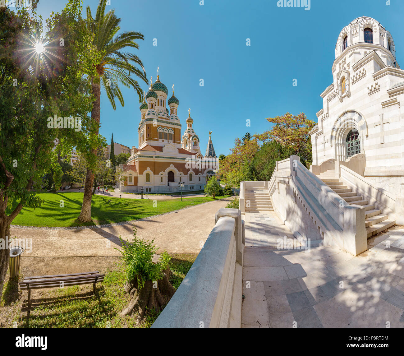 The Russian Orthodox Cathedral Saint Nicolas, Nice, France Stock Photo ...