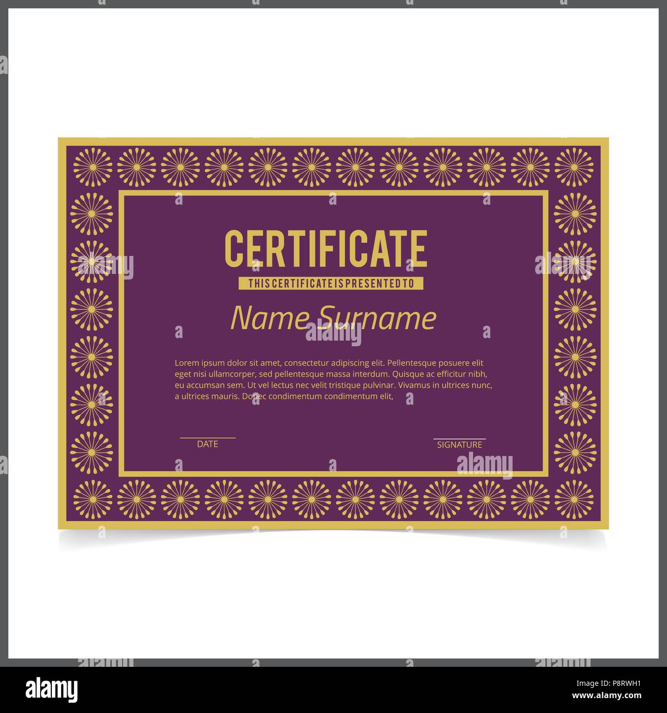 Purple Certificate Template Purple Certificate Border Images