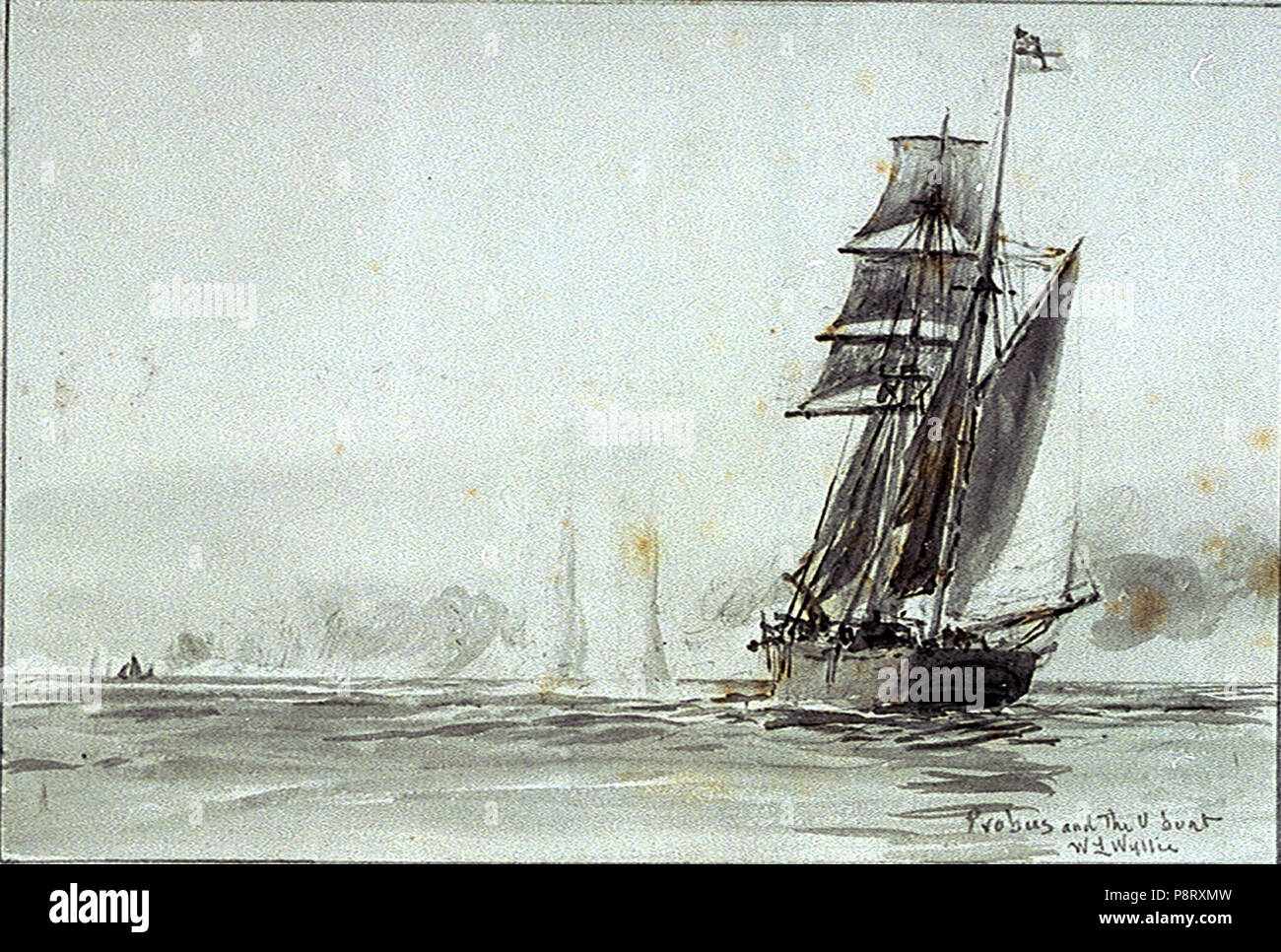 . 3 'Probus and The U boat' RMG PV3149 Stock Photo - Alamy