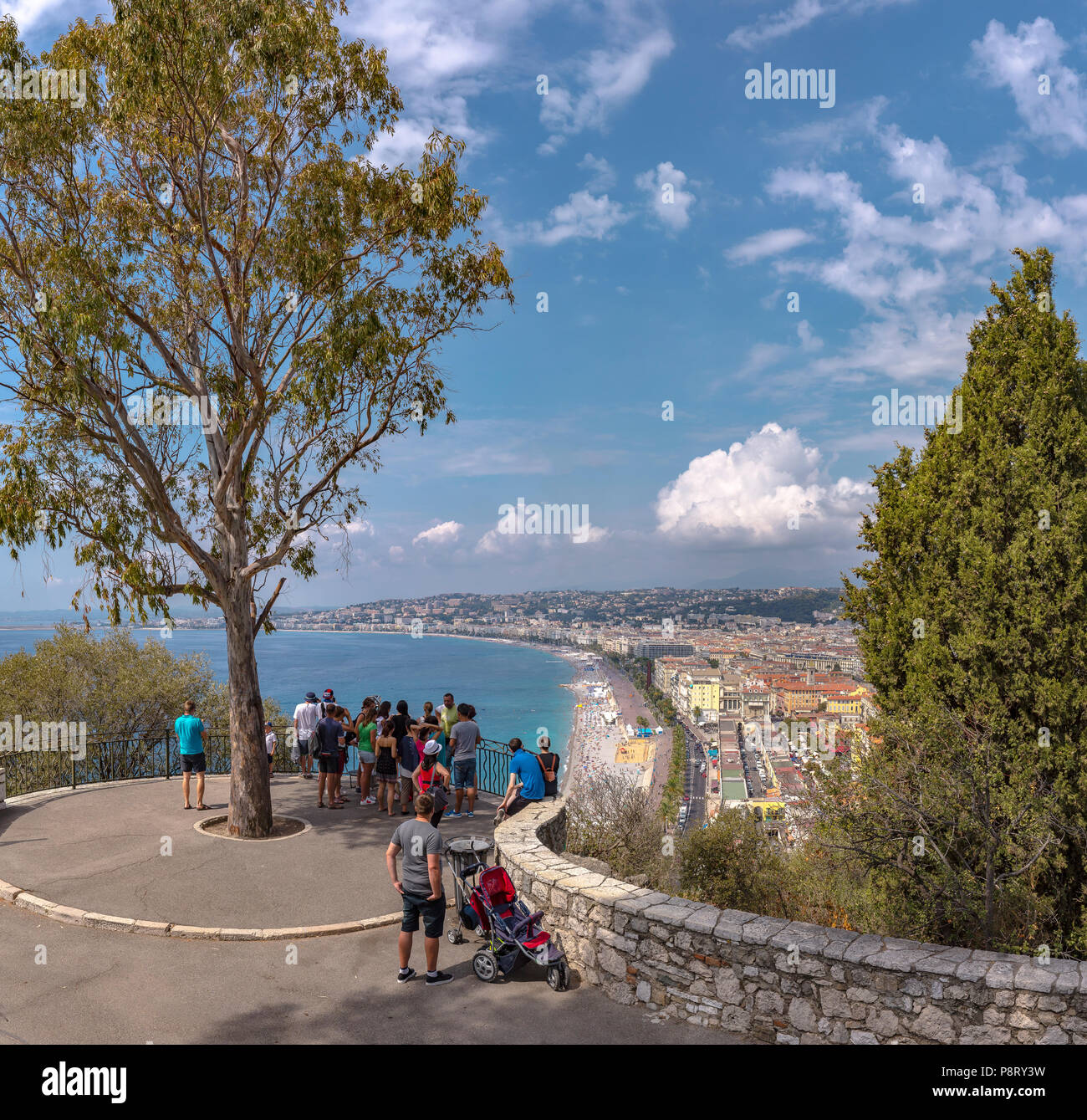 Viewpoint of the Colline du Château, Nice, France Stock Photo - Alamy