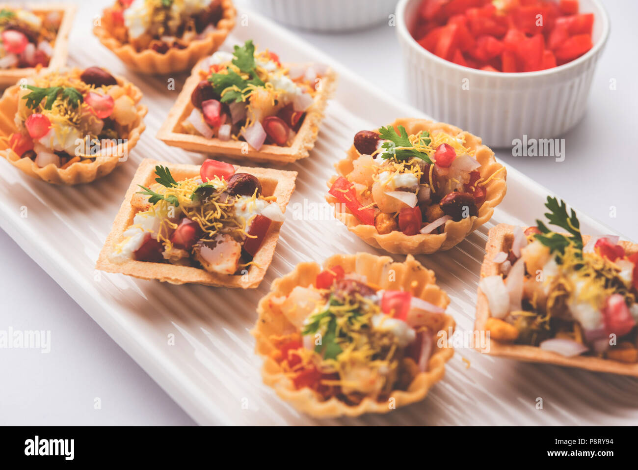 Crispy Canape or canap is a starter recipe from India - Round or square ...