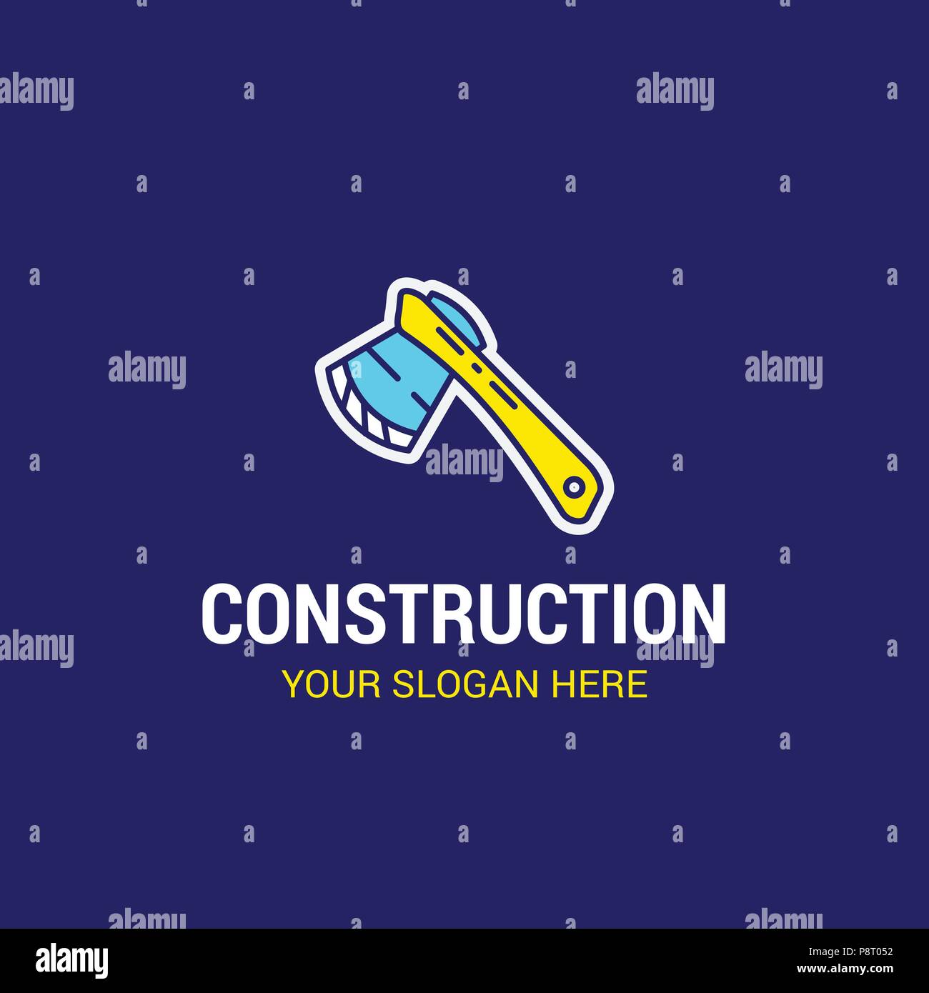Labour day logo with dark blue background vector. For web design and ...