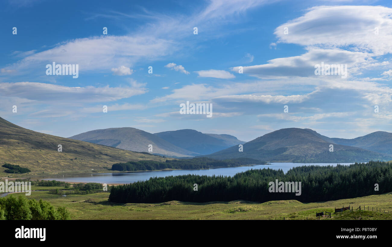 Scottish landscape. mountains and beautiful sky above Scotland Stock ...