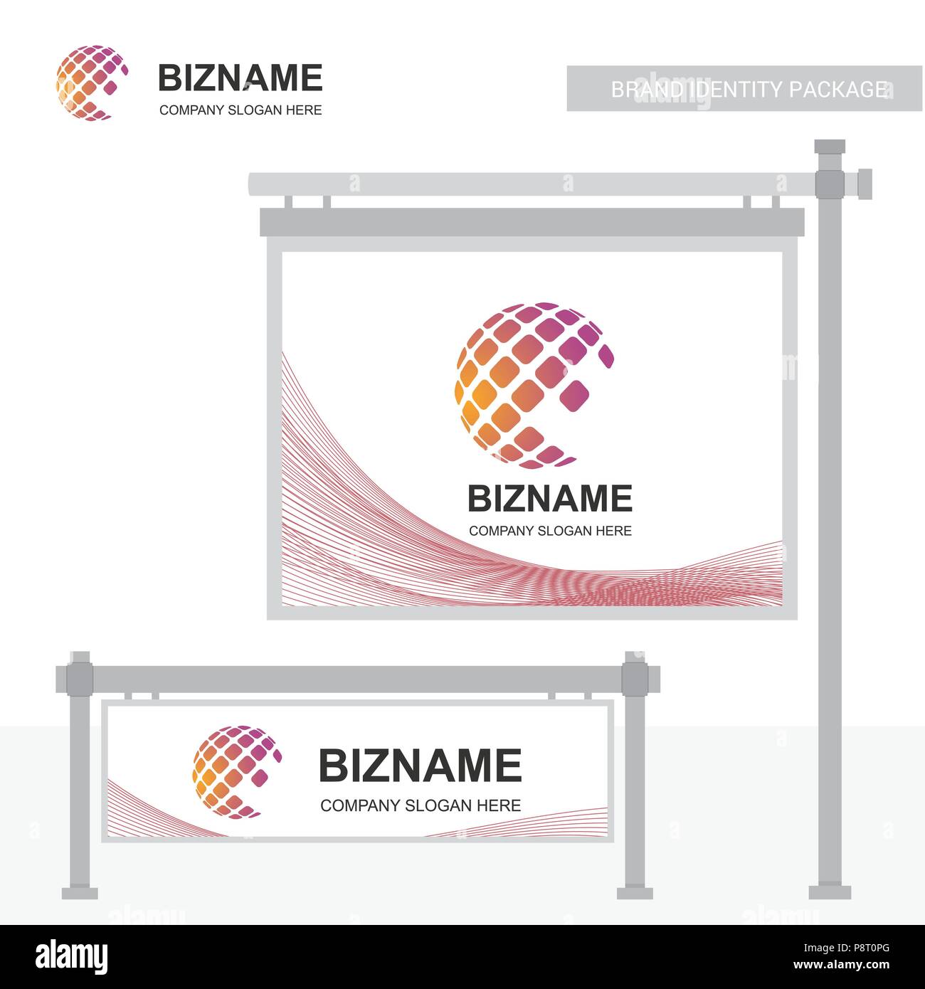 Professional bill board ad design with banner vector. For web design ...