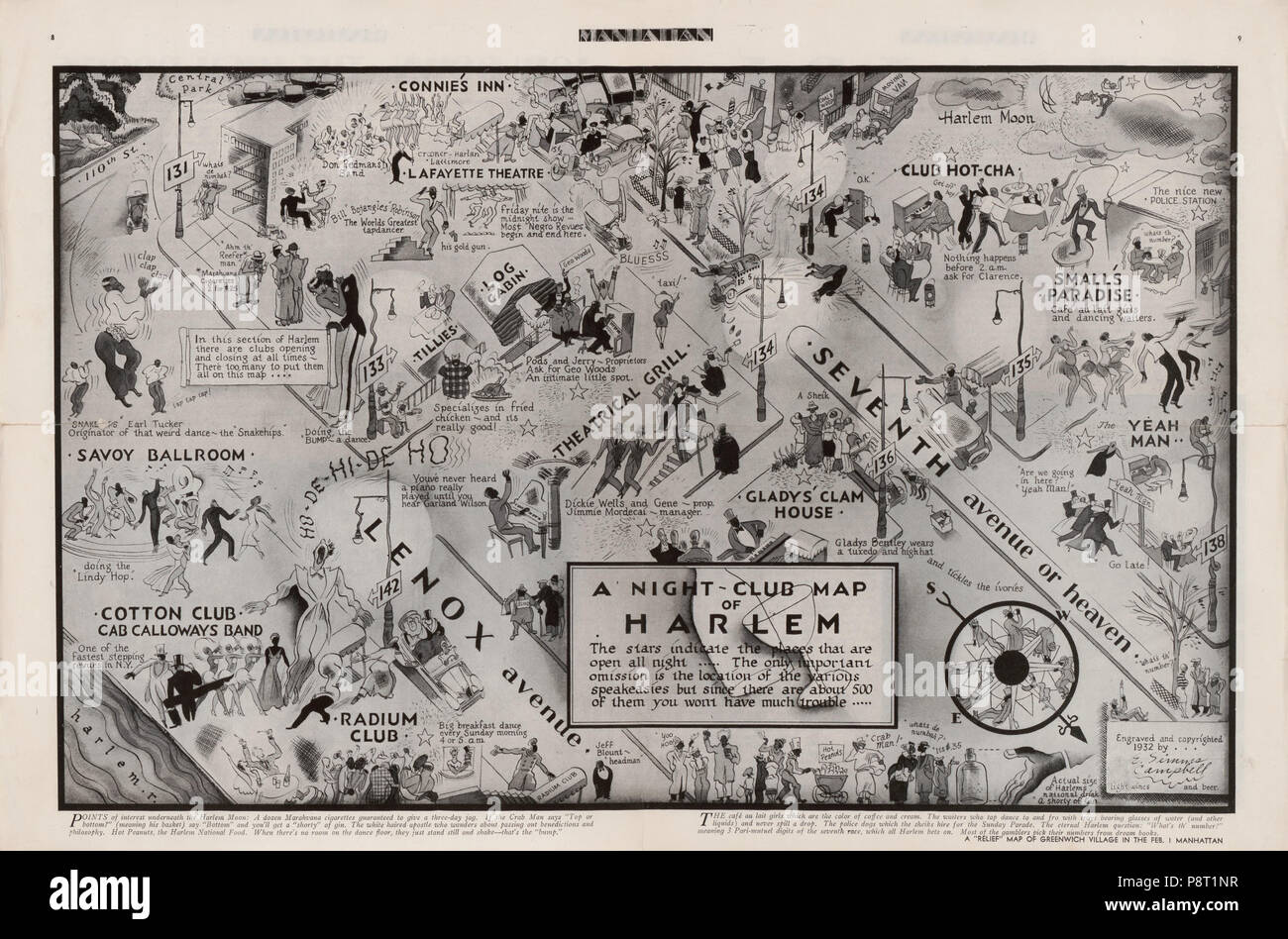 Harlem map hi-res stock photography and images - Alamy