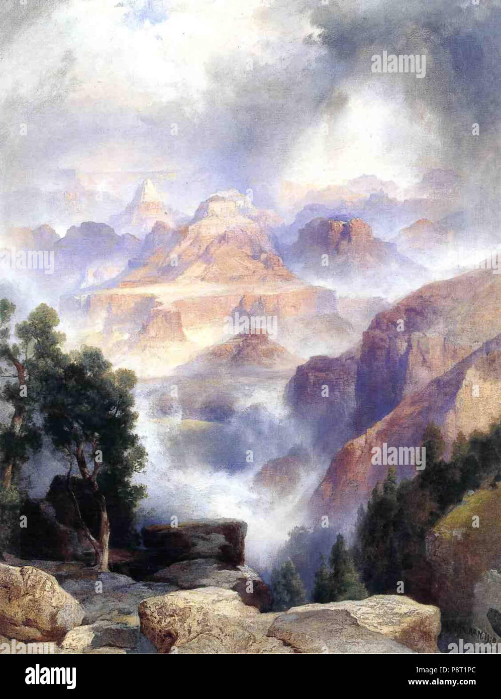 . 24 A Showery Day Grand Canyon Thomas Moran 1919 Stock Photo - Alamy