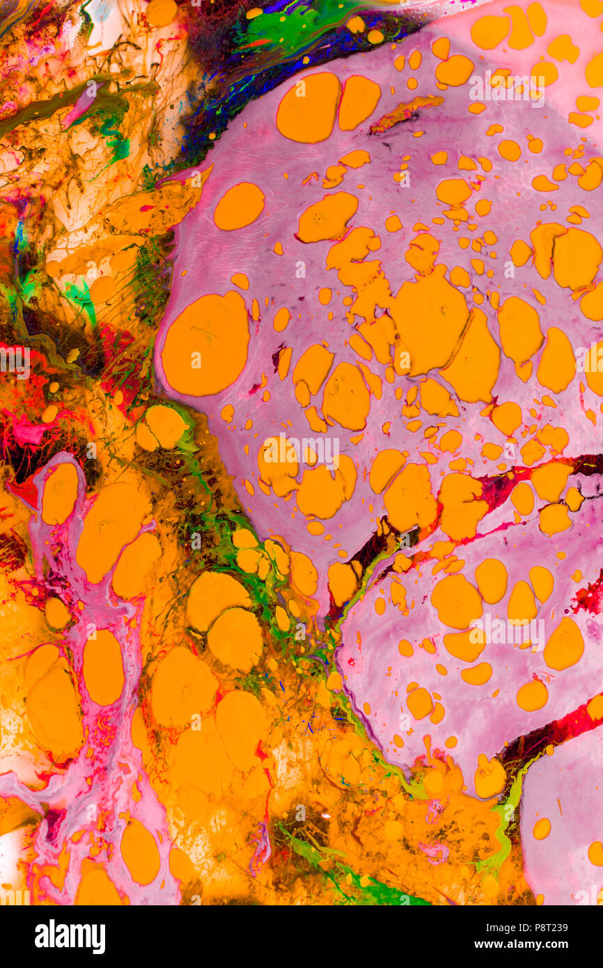 Traditional Ottoman Turkish marbling art patterns as abstract colorful ...