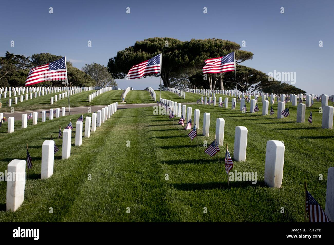 Star-Spangled Banners flying in the wind at Fort Rosecrans National ...