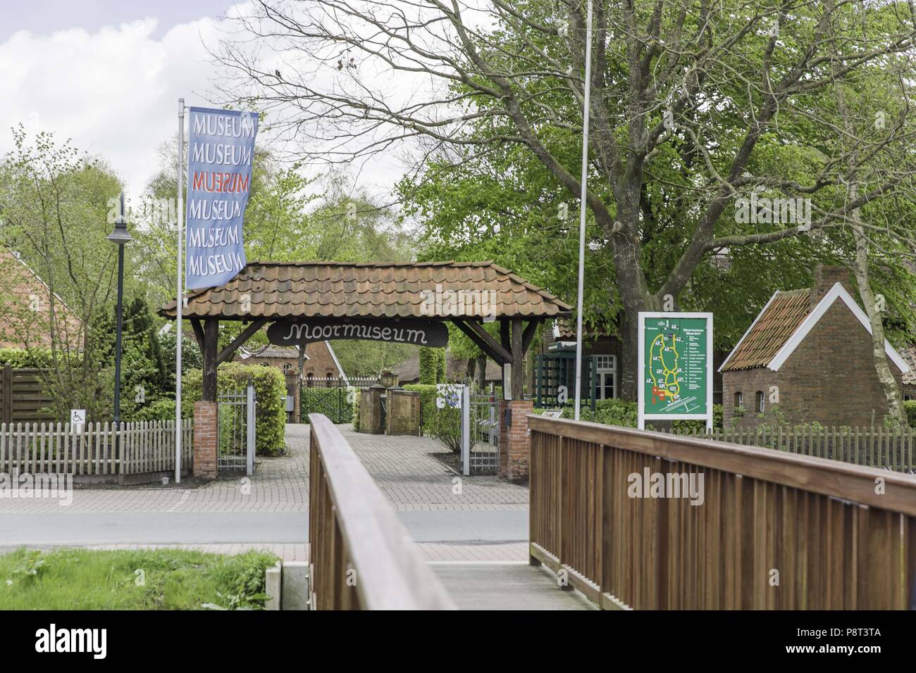 entrance to peat museum in Moordorf, april 2018 | usage worldwide Stock ...
