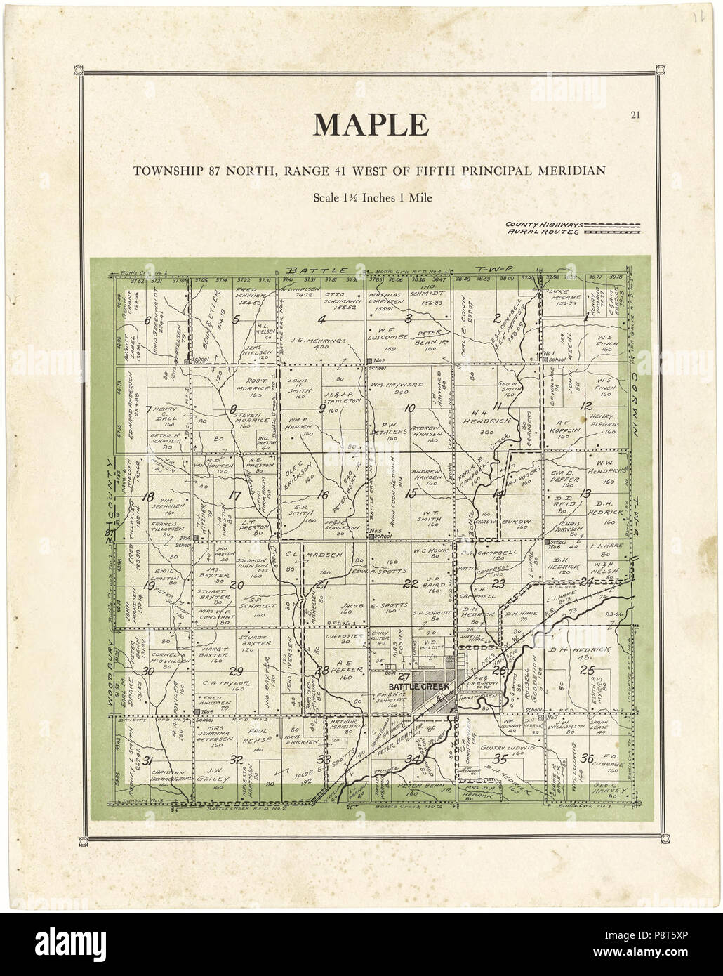 Ida iowa map hi-res stock photography and images - Alamy