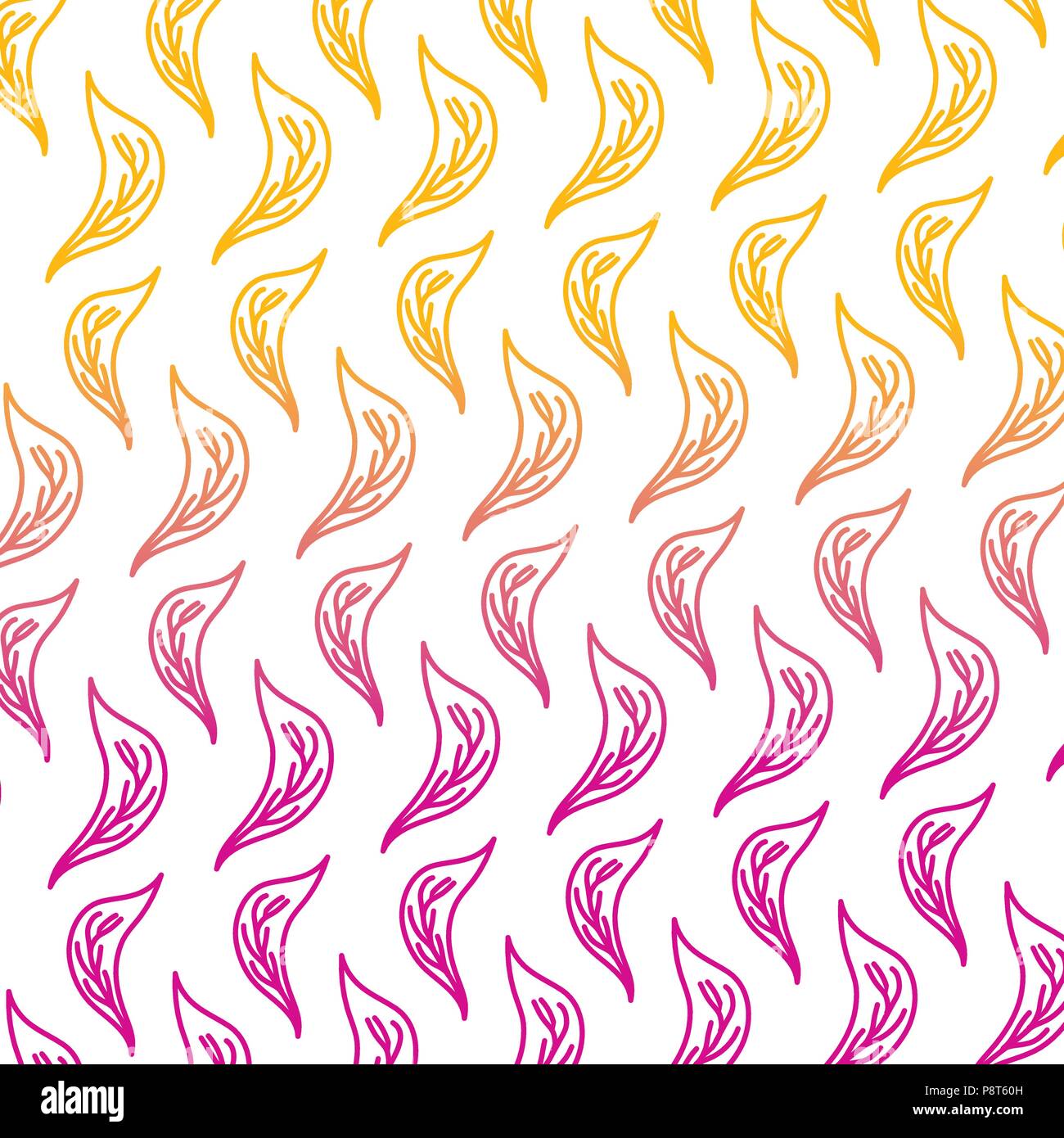 degraded line cute natural leaf style background vector illustration ...