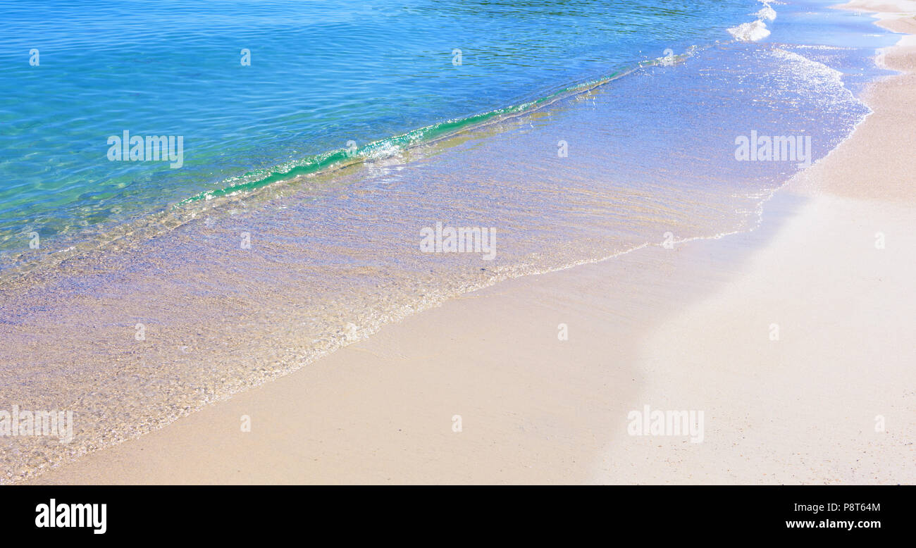 Wave of sea on the beach. Beautiful ocean wave on sandy beach Stock ...