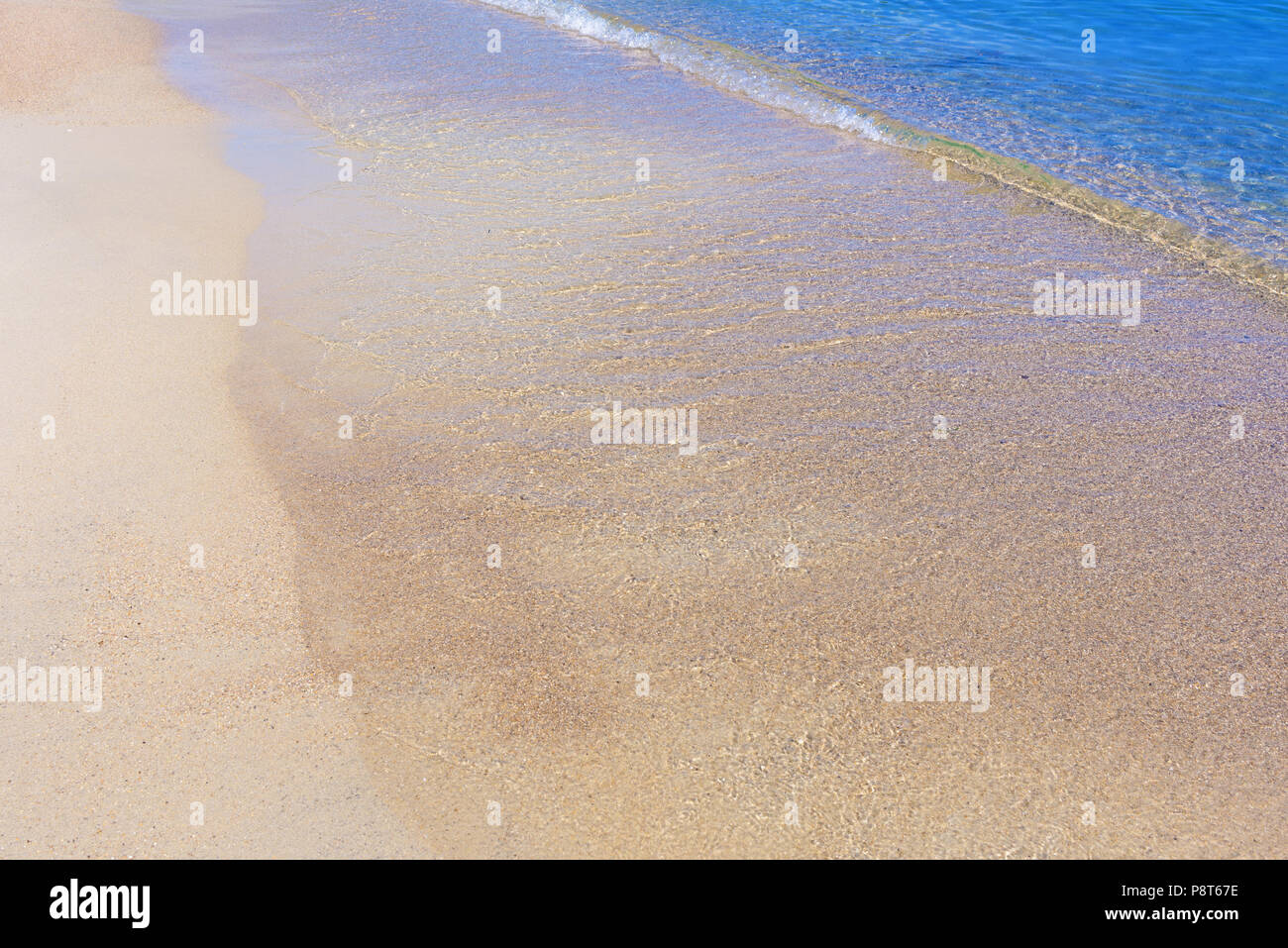 Wave of sea on the beach. Beautiful ocean wave on sandy beach Stock ...