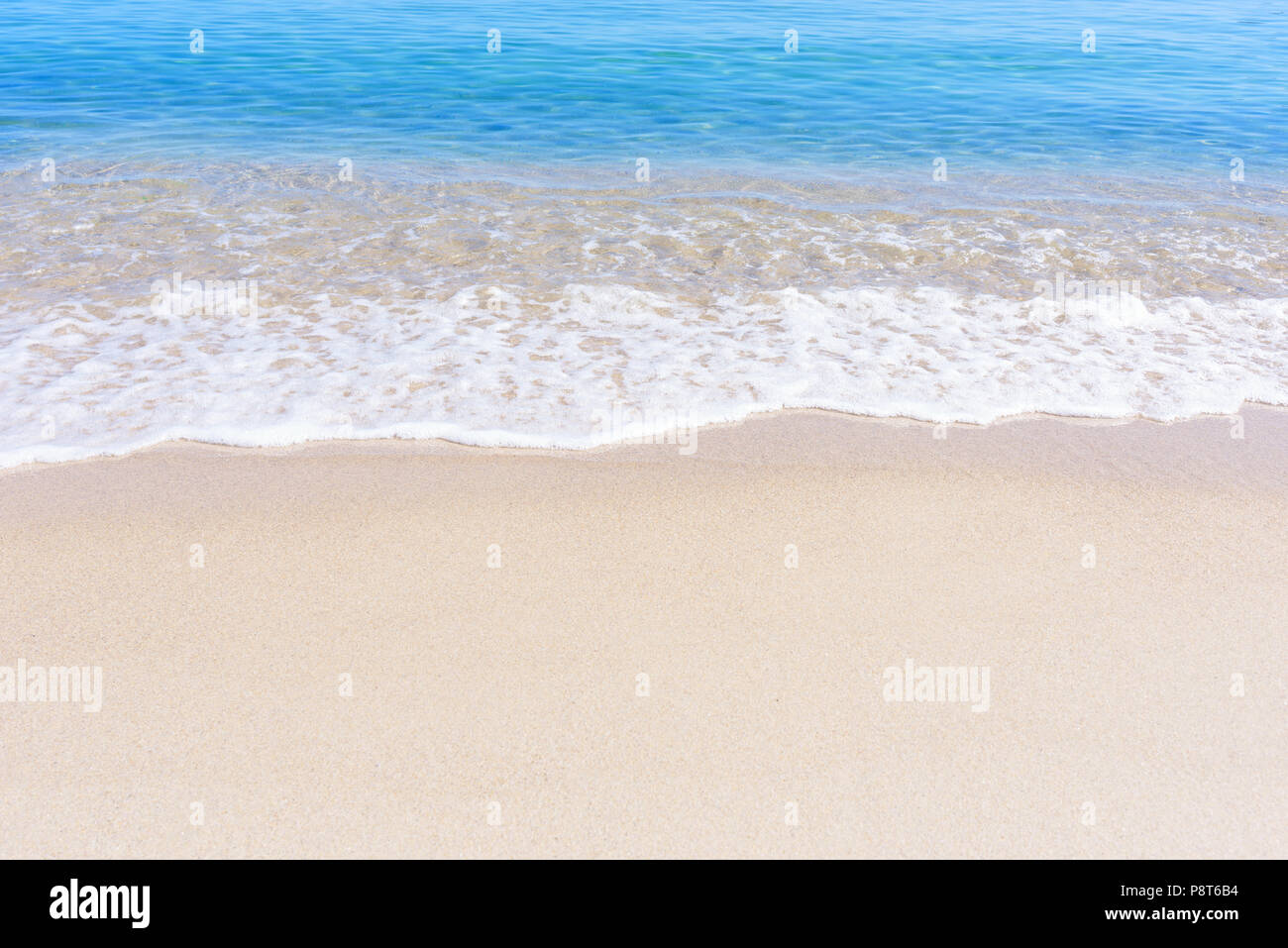 Wave of sea on the beach. Beautiful ocean wave on sandy beach Stock ...