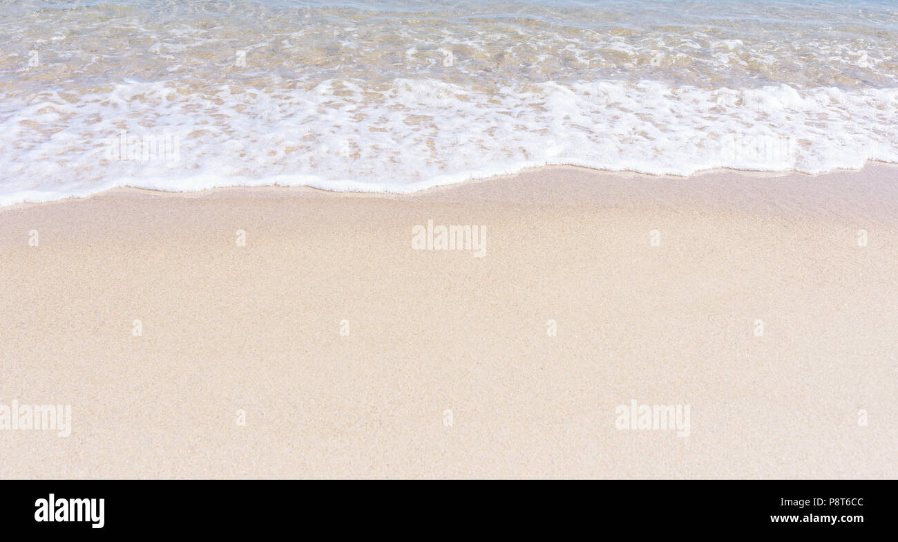 Wave of sea on the beach. Beautiful ocean wave on sandy beach Stock ...