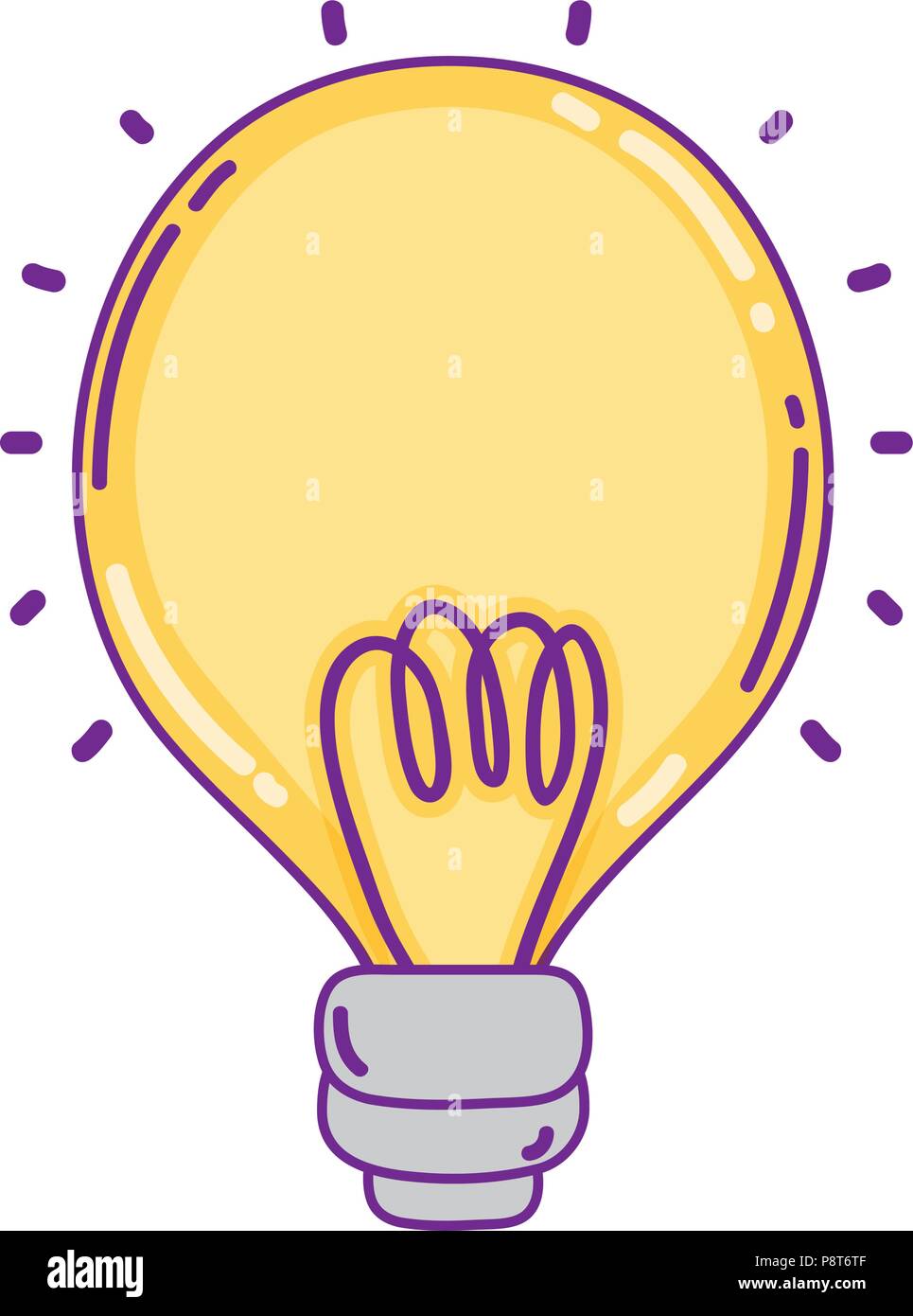 power bulb object with electric energy vector illustration Stock Vector ...