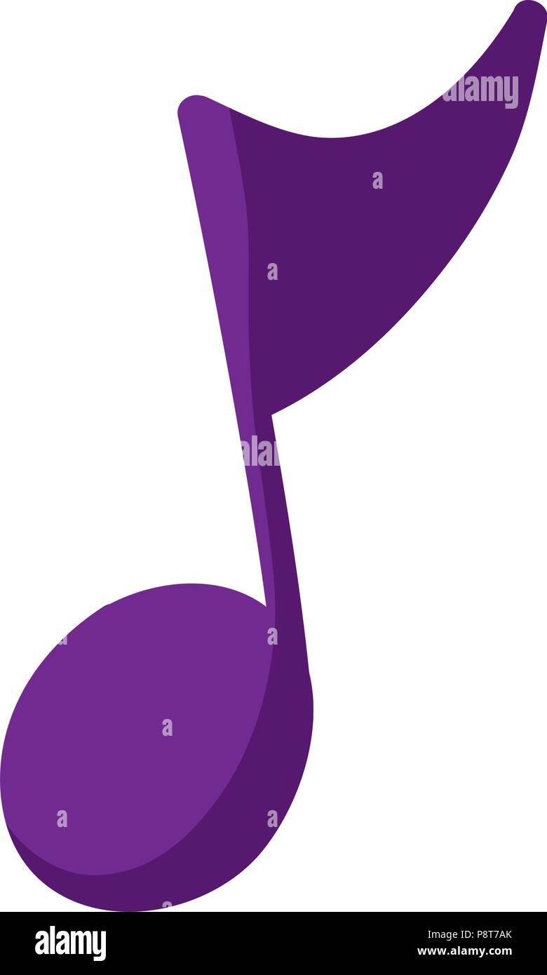 musical quaver note sign sound vector illustration Stock Vector Image ...