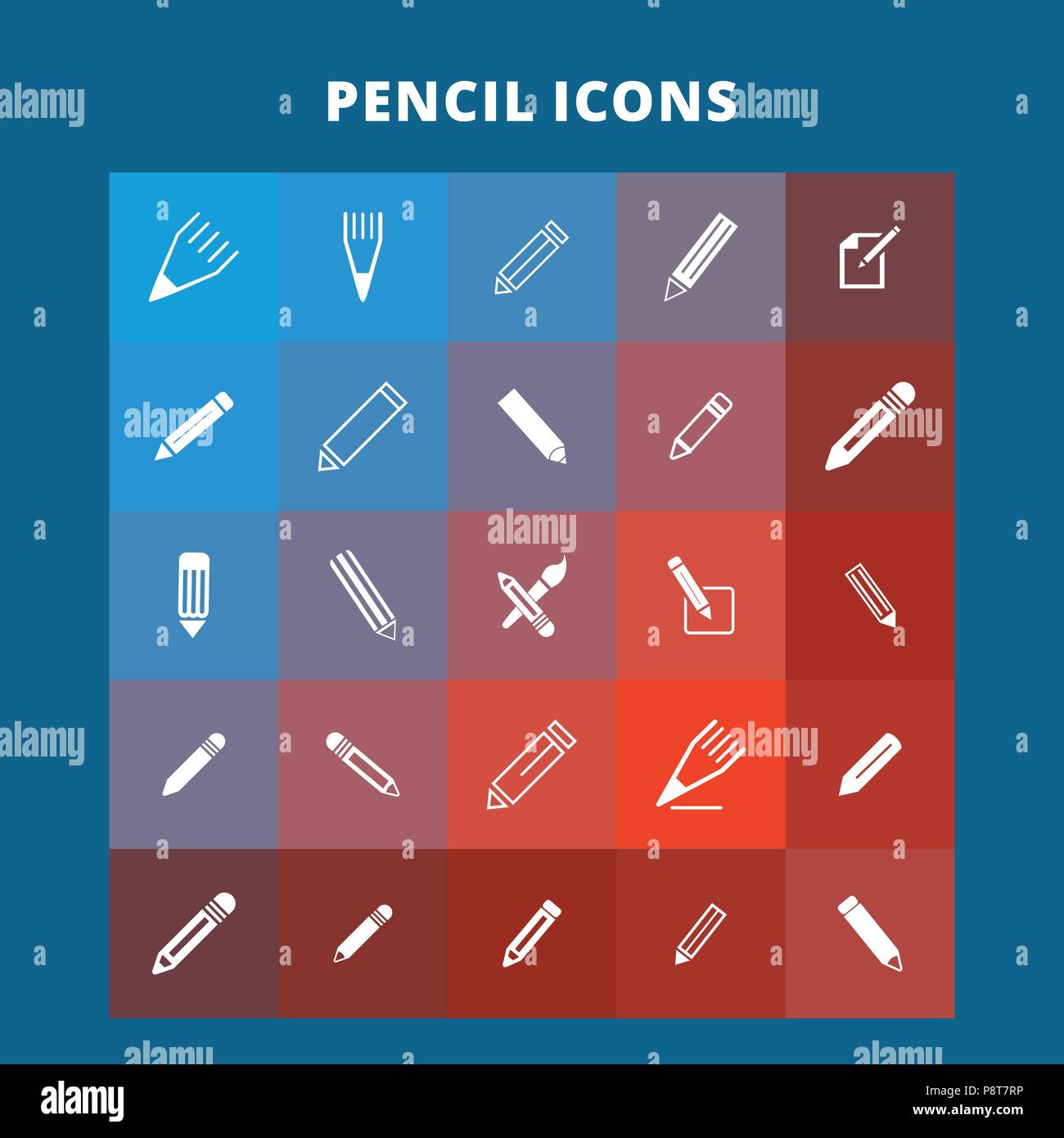 Pencil Icons. For web design and application interface, also useful for ...