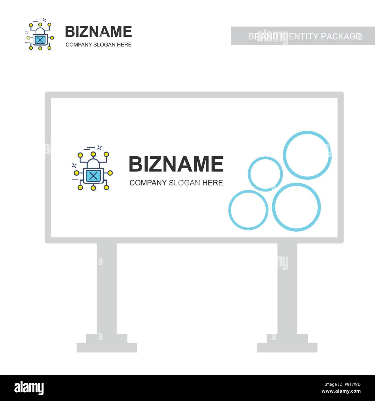 Business Bill board design with cyber security logo. For web design and ...