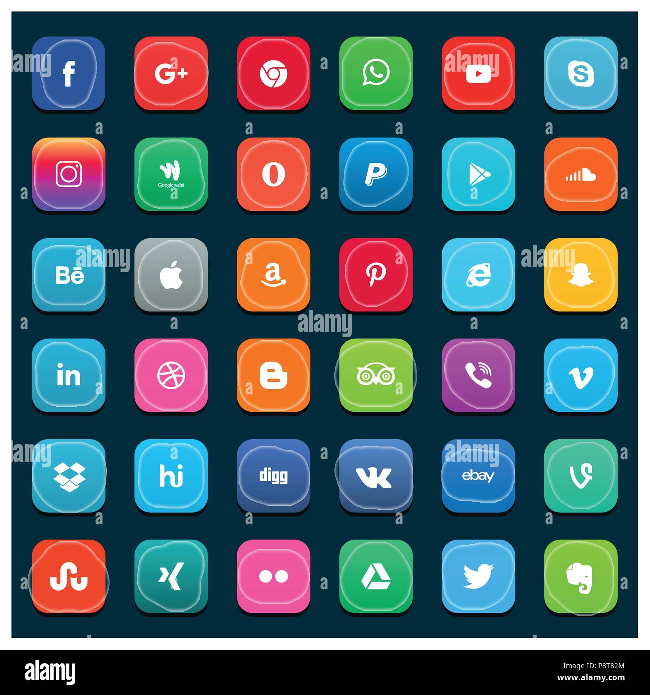 News social youtube Stock Vector Images - Alamy