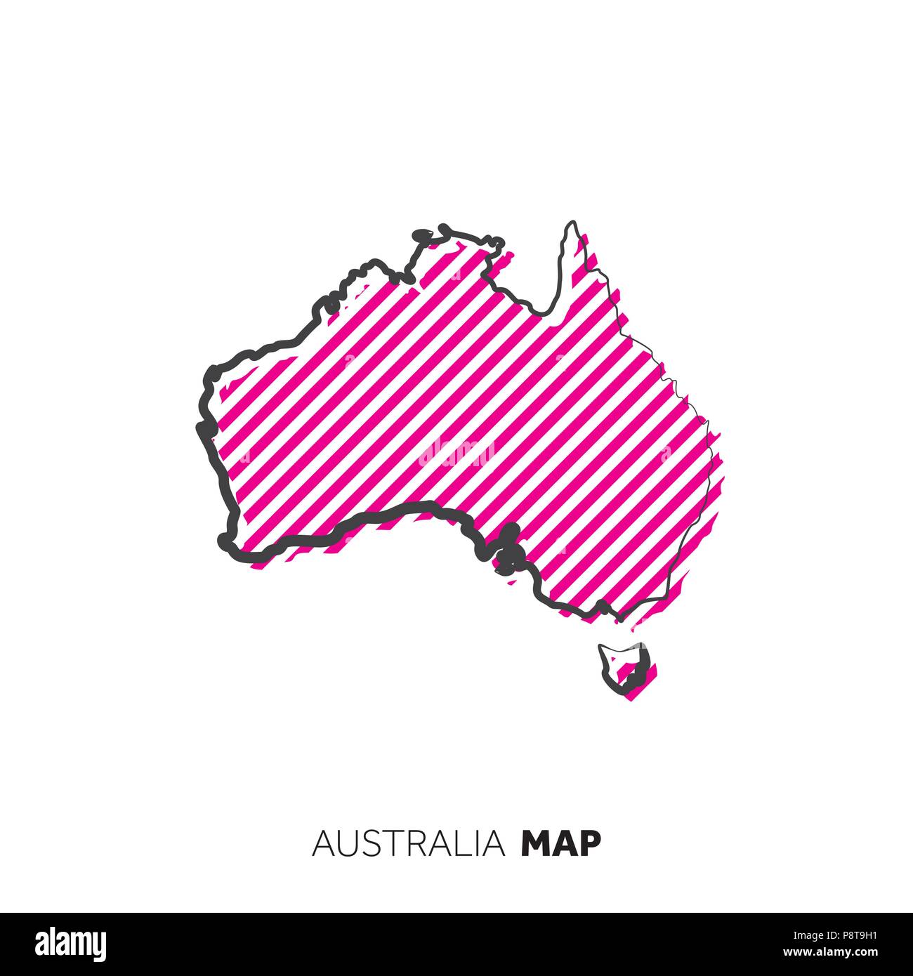 Australia vector country map. Map outline with dots Stock Vector Image ...
