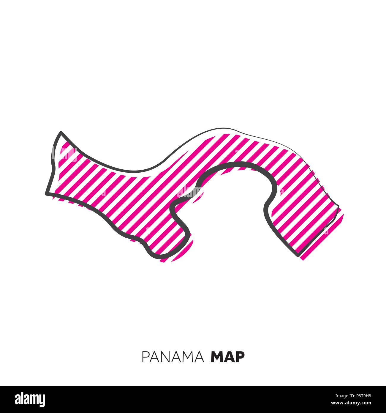 Panama vector country map. Map outline with dots Stock Vector Image ...