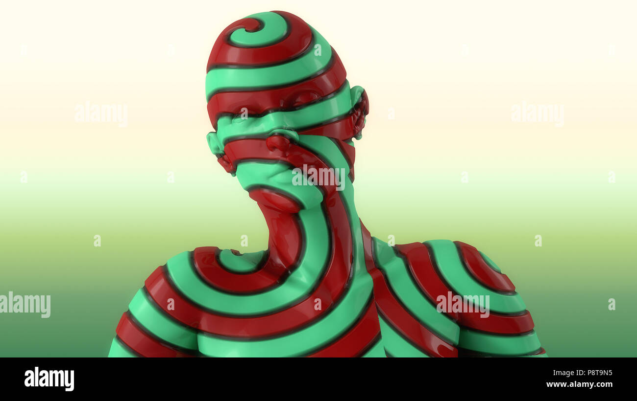 3d render human shattered hi-res stock photography and images - Alamy