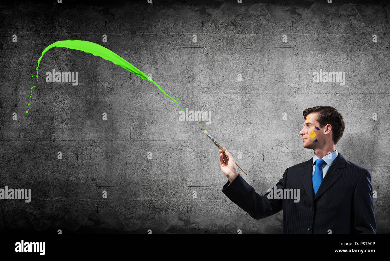 Business inspiration of young man Stock Photo - Alamy
