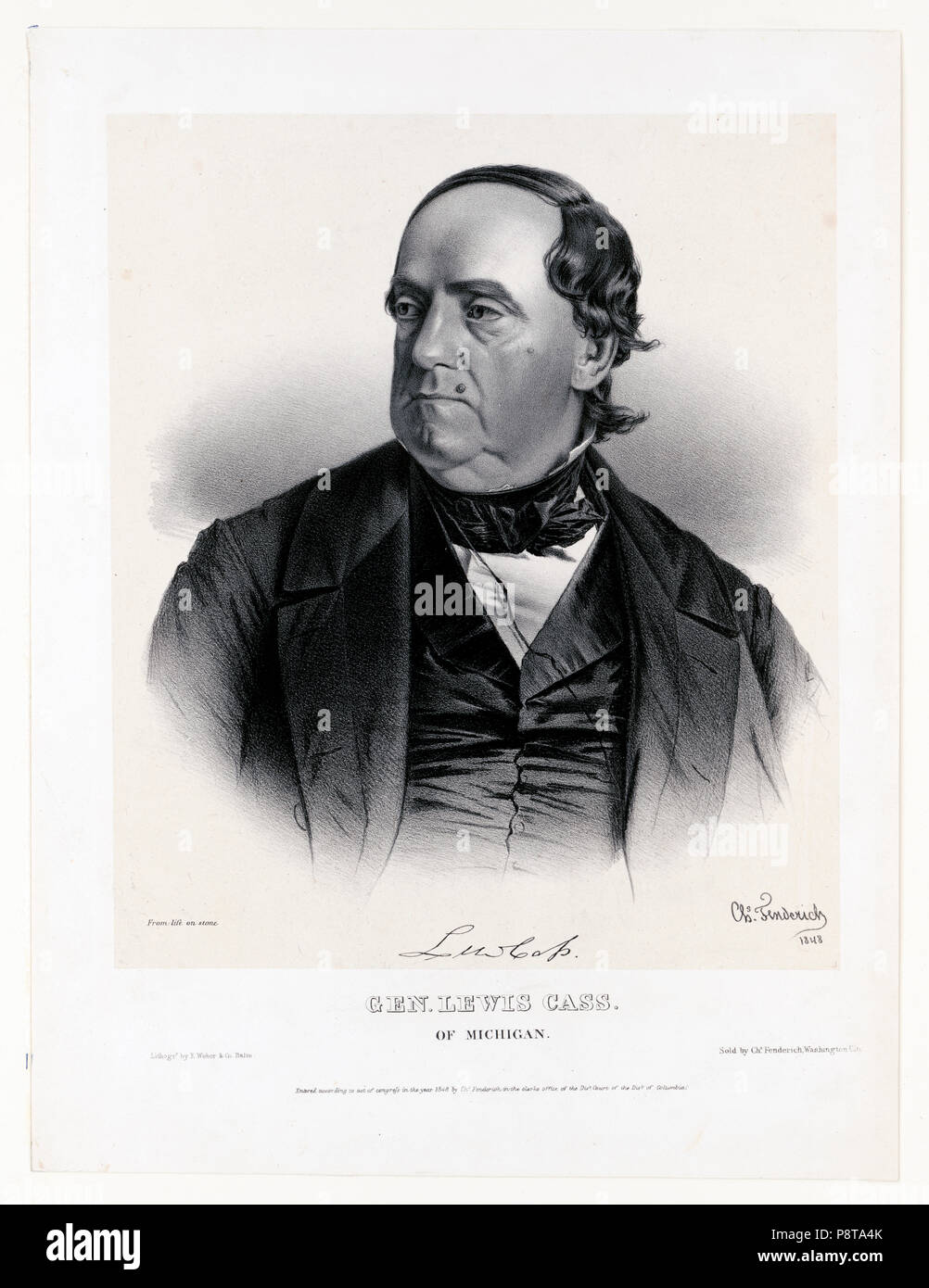 Lewis cass profile hi-res stock photography and images - Alamy