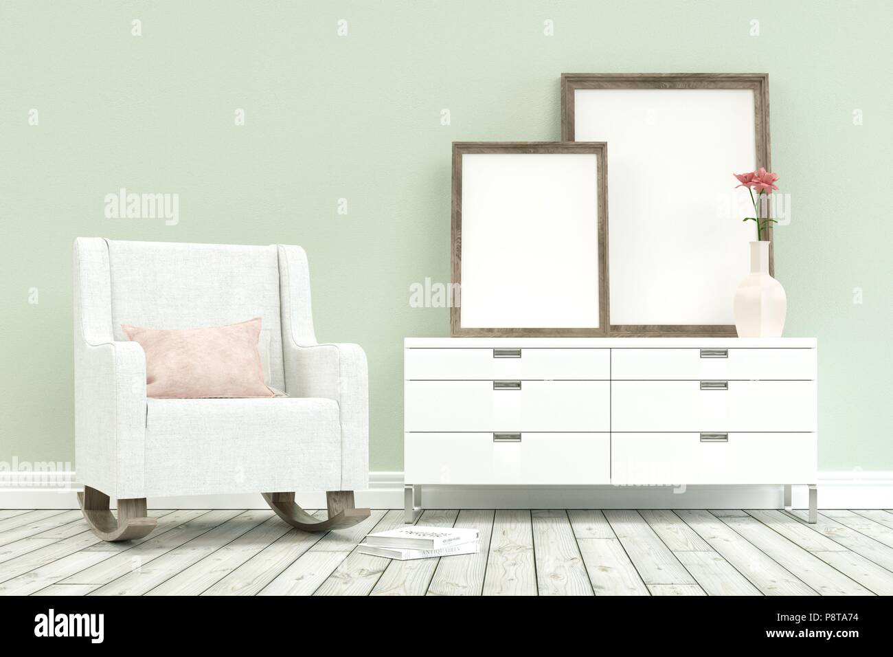 modern Armchair with commode Stock Photo - Alamy