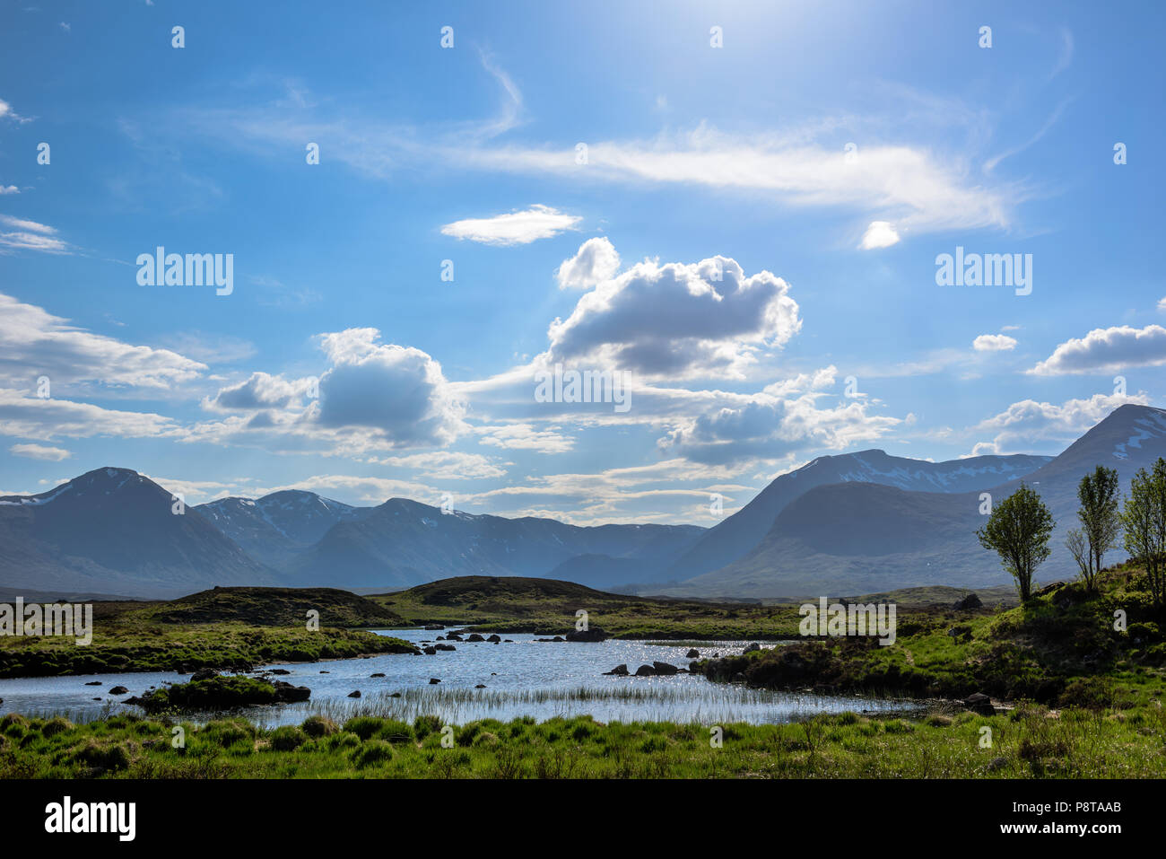 Scottish landscape. mountains and beautiful sky above Scotland Stock ...
