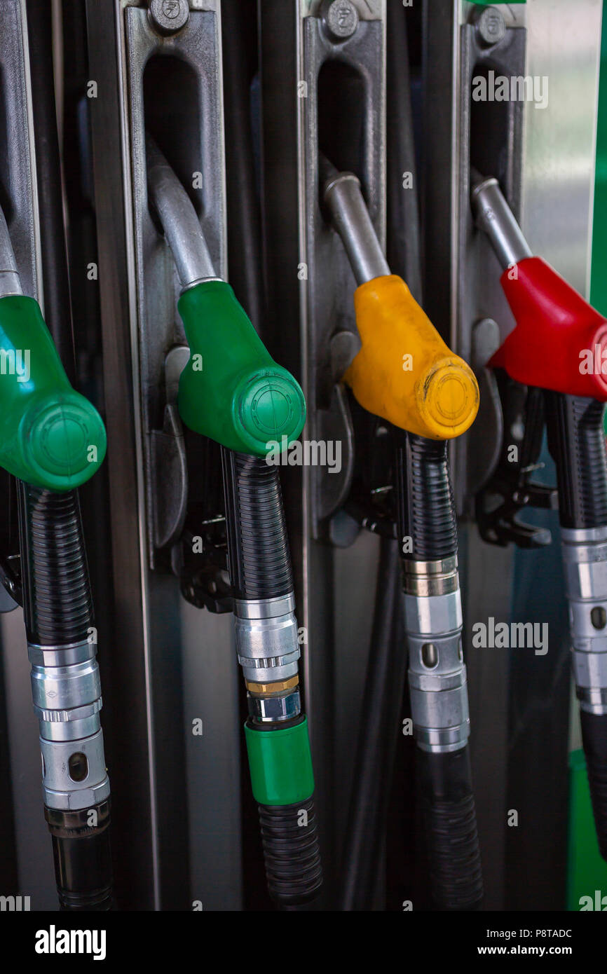 Diesel car refill on the gas station Stock Photo - Alamy