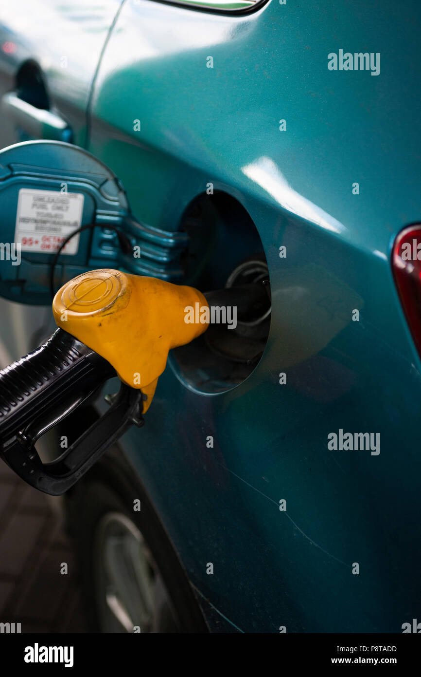Diesel car refill on the gas station Stock Photo - Alamy