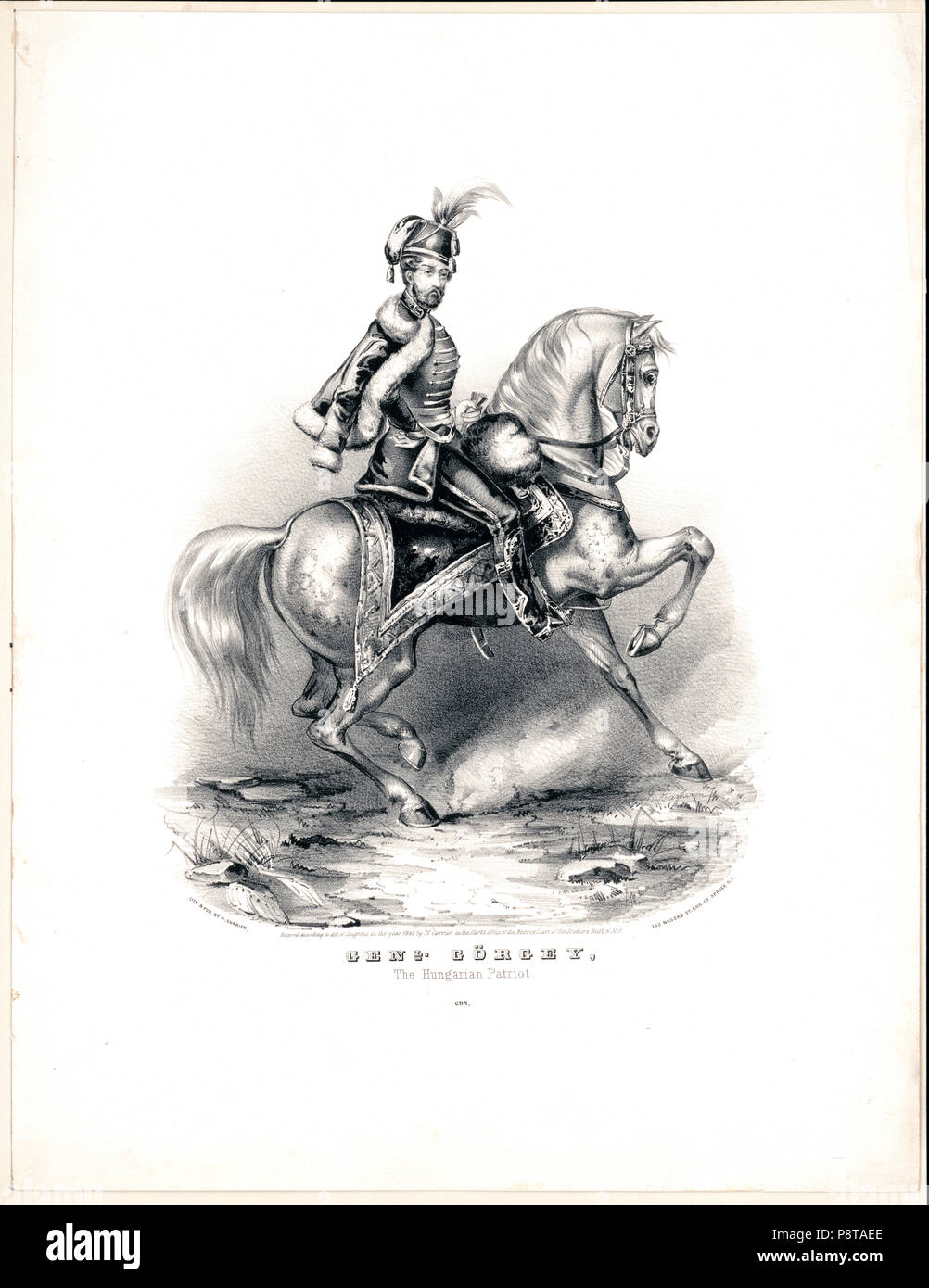 1800s hungary history general gorgey on horse hi-res stock photography ...