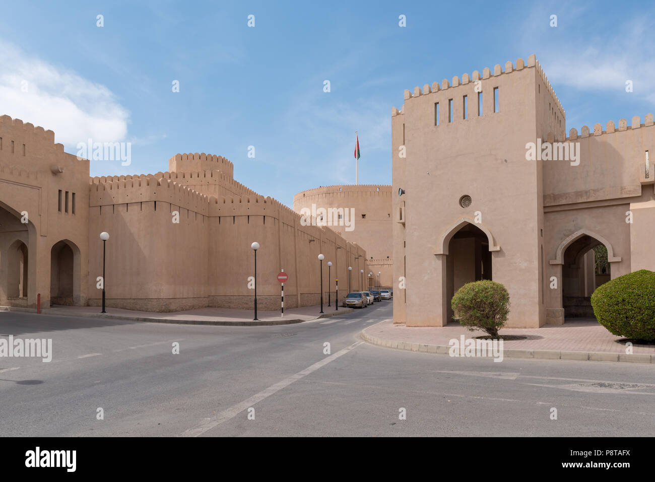 Nizwa Castle / Qasr walls. Nizwa is an old omani city in the west of ...
