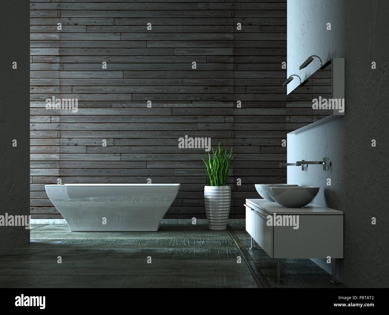 modern bright bathroom interior design Stock Photo - Alamy