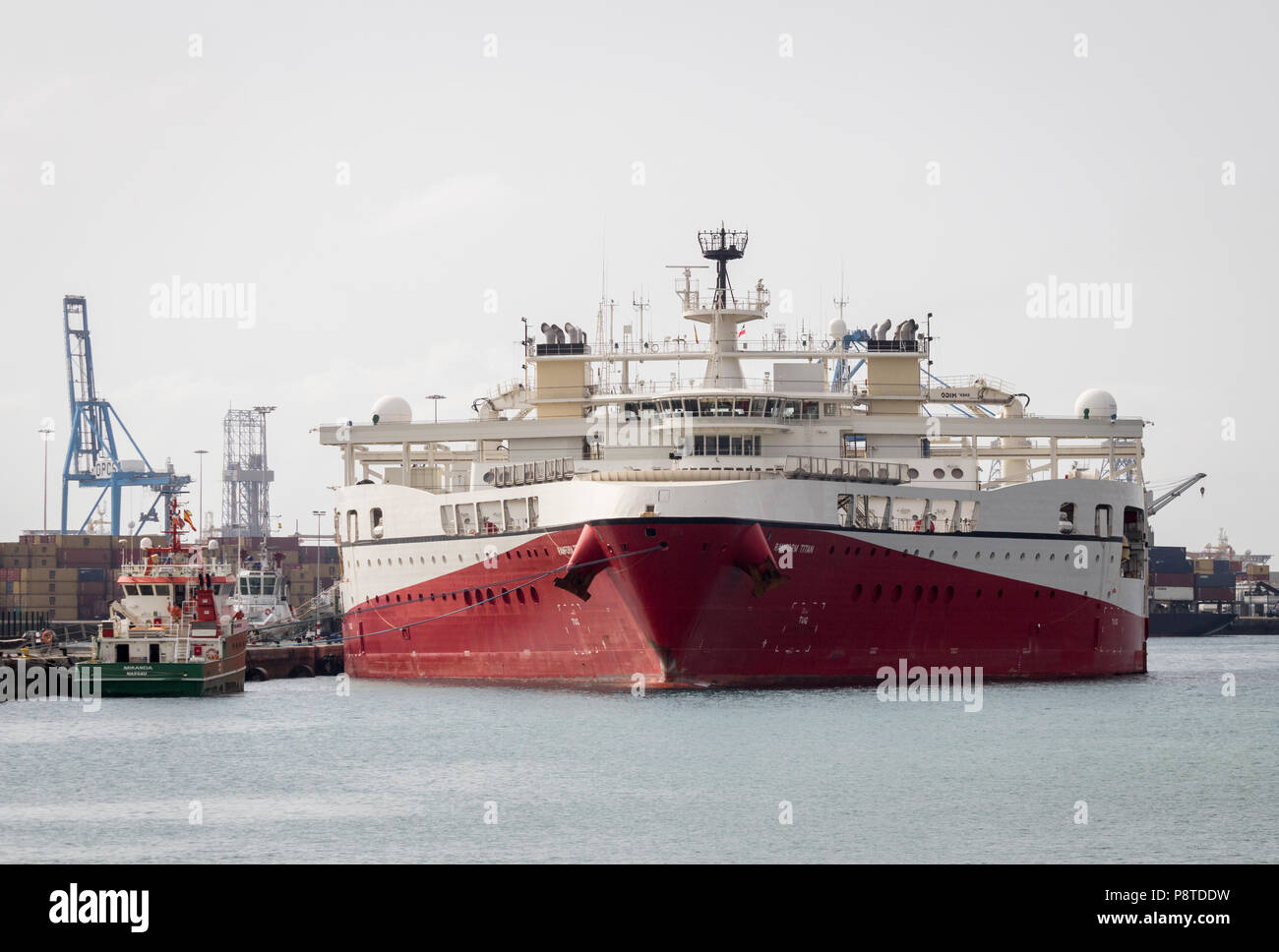 Seismic survey ship, Ramform Titan, one of the widest ships in the ...