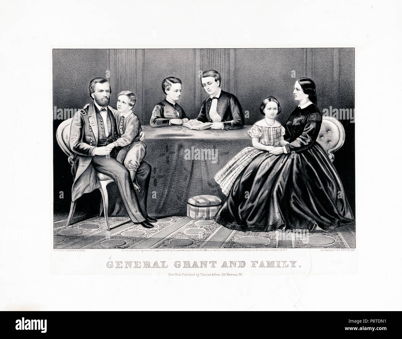 General Grant and family Stock Photo - Alamy