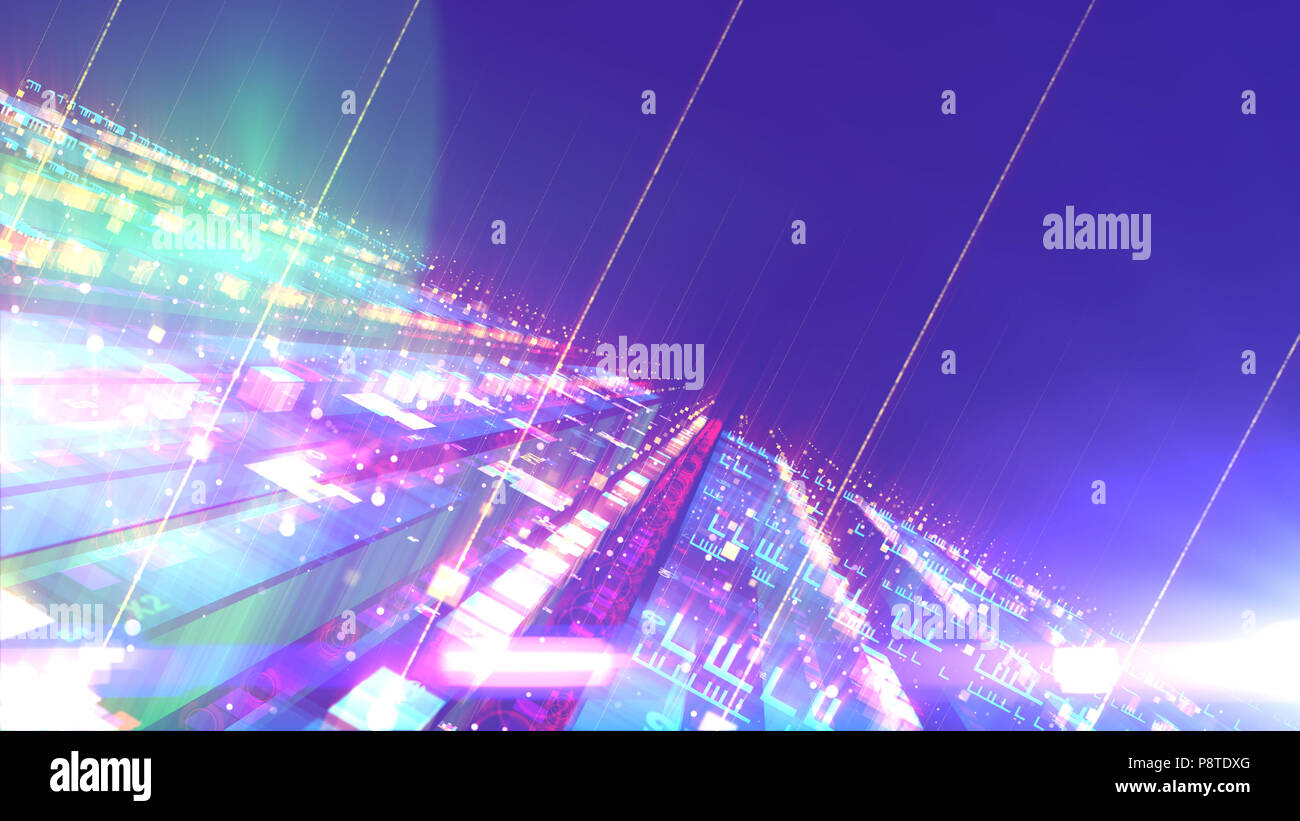 A stunning 3d illustration of a computer space structure depicted in a ...