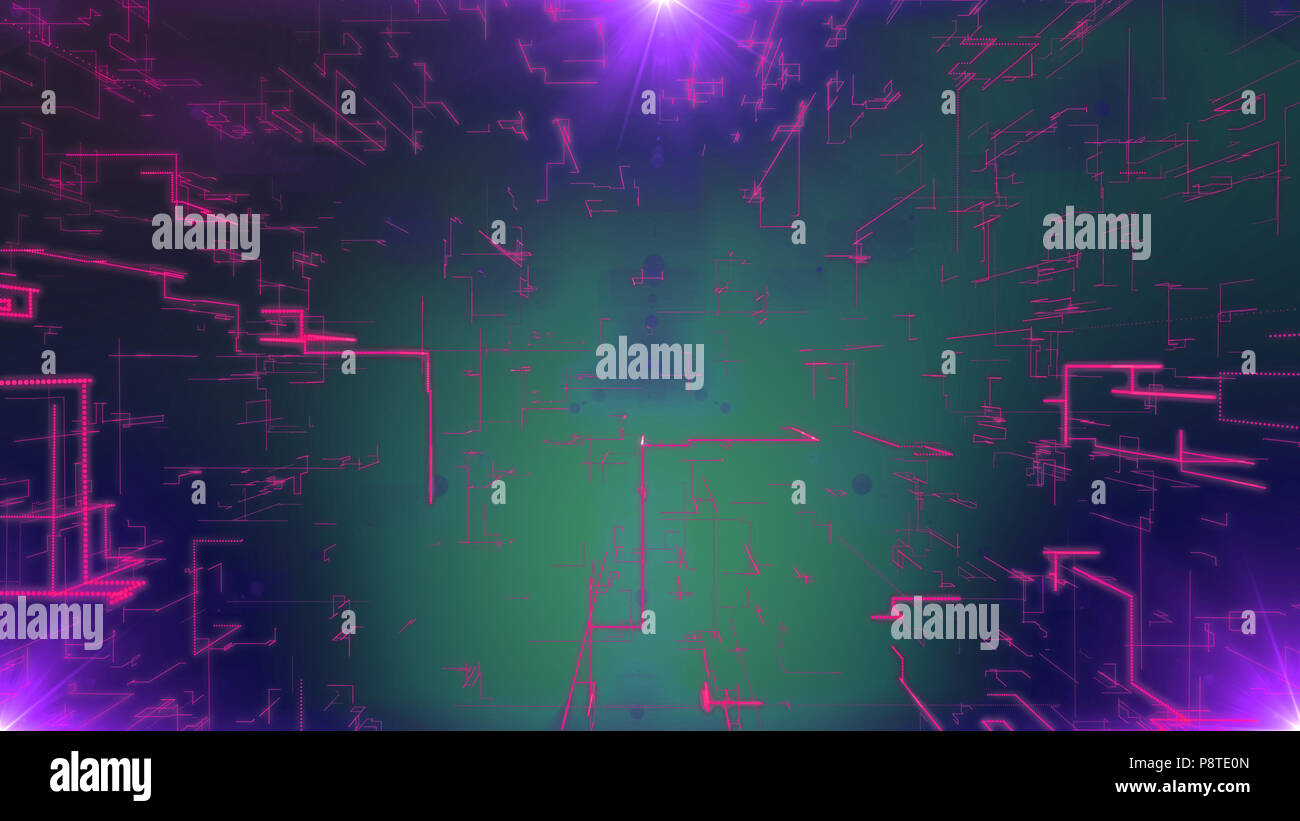 A futuristic 3d illustration of a mesh of pink zigzag matrix plates ...