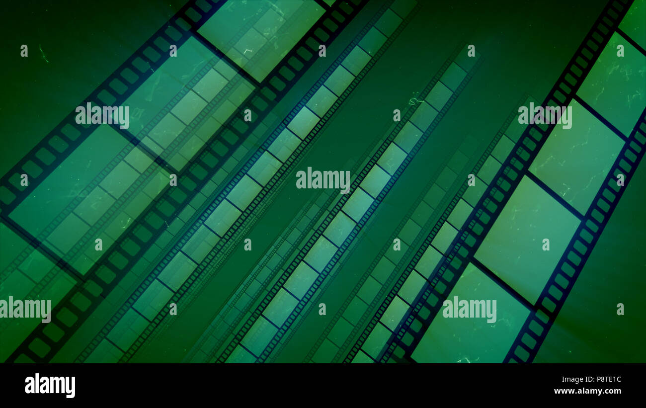 A stunning 3d illustration of salad straight film tapes put diagonally ...