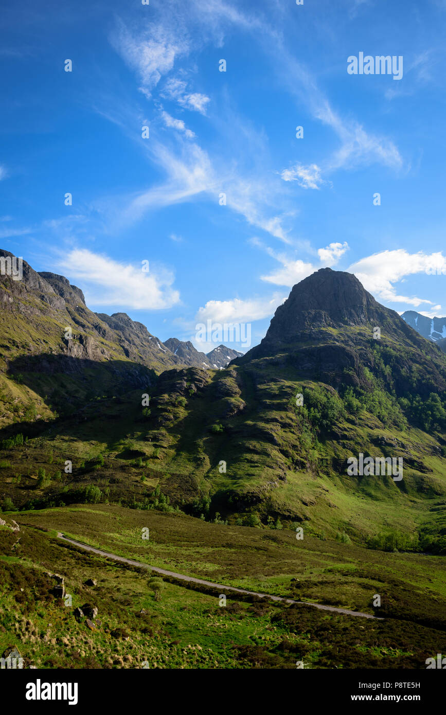 Scottish landscape. mountains and beautiful sky above Scotland Stock ...