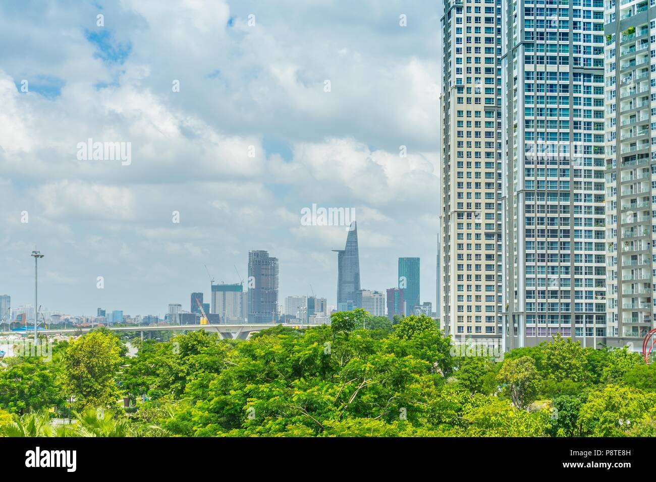 Saigon / Vietnam, July 2018 - Landmark 81 is a super-tall skyscraper ...