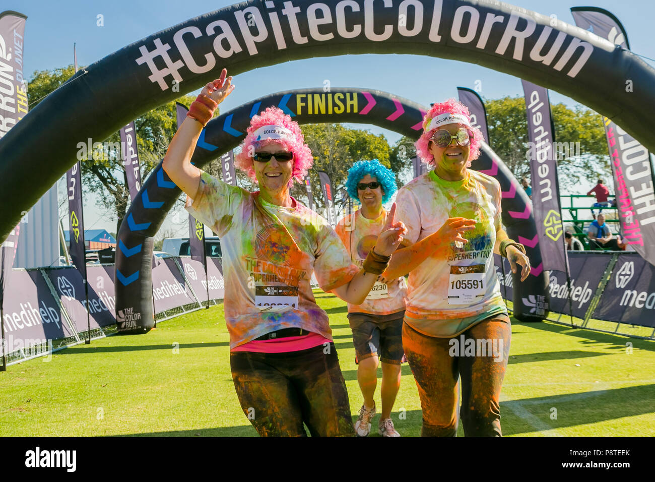 Johannesburg, South Africa, May 21, 2017, Diverse people running in The ...
